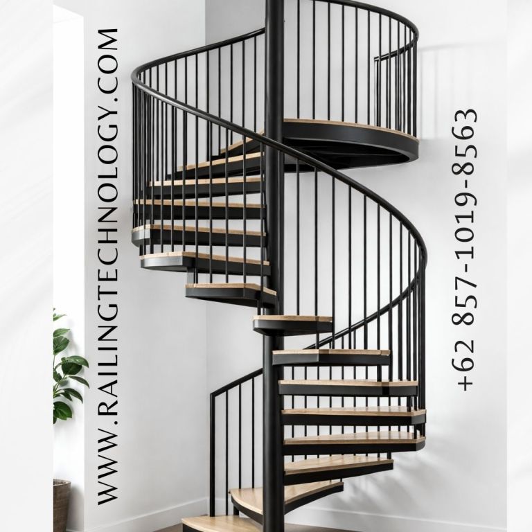 Inspirasi Railing Tangga Putar Jakarta Barat | RAILING TECHNOLOGY